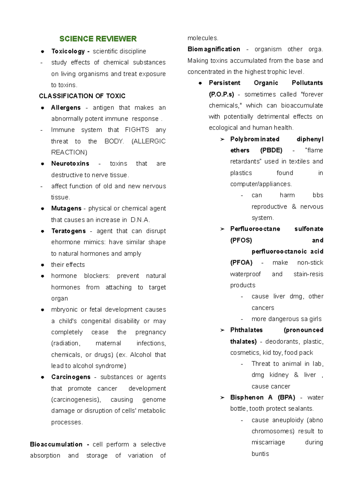 Science Reviewer - erm i used this for my exams, i hope it will help ...