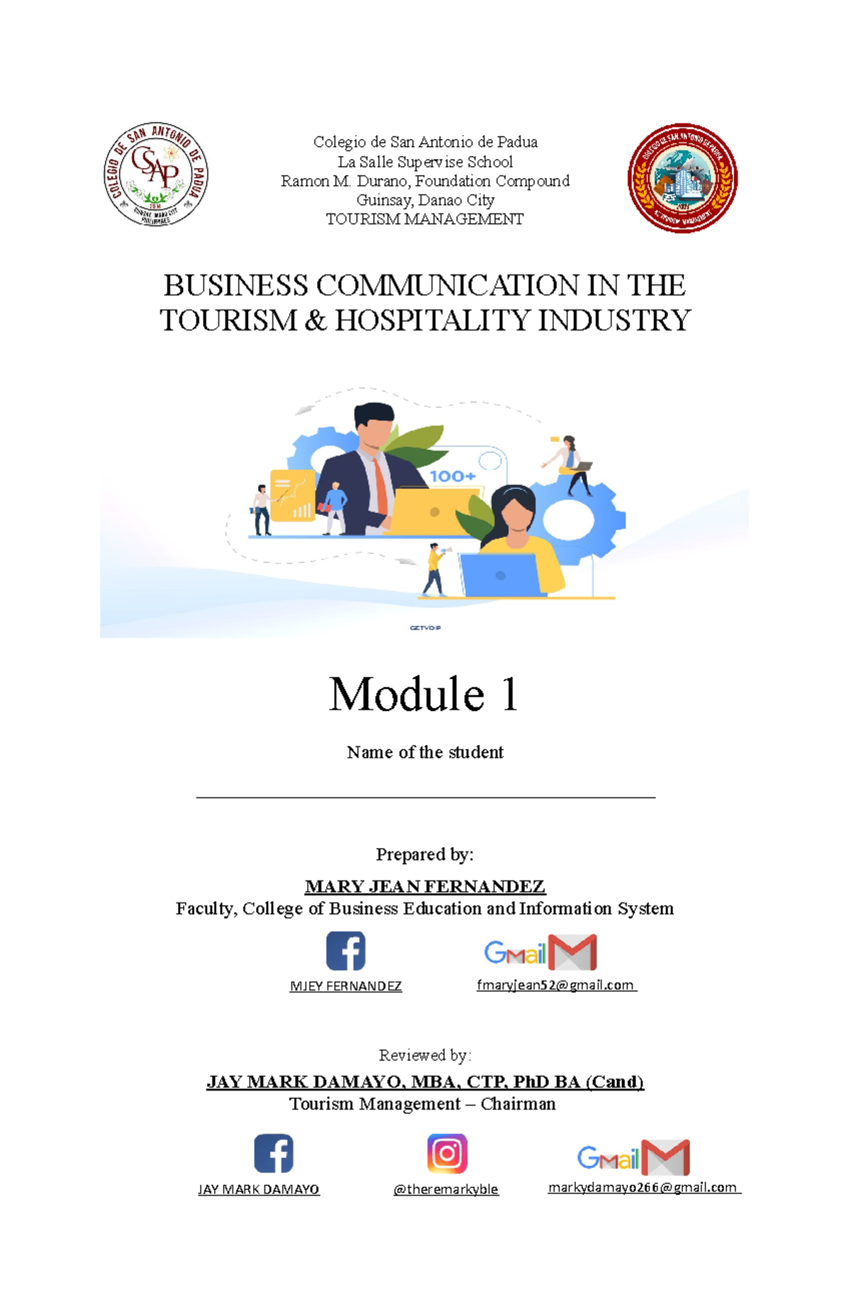 Business Communication Module - Colegio de San Antonio de Padua La ...