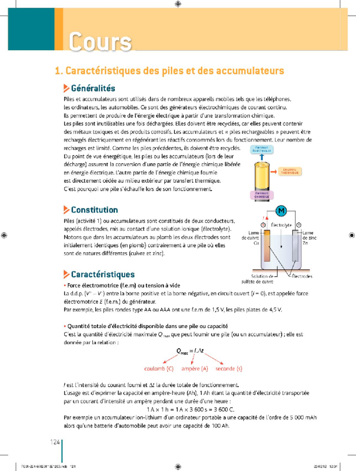Piles 1 - Physique - Chimie et mathématiques - STI2D - Studocu