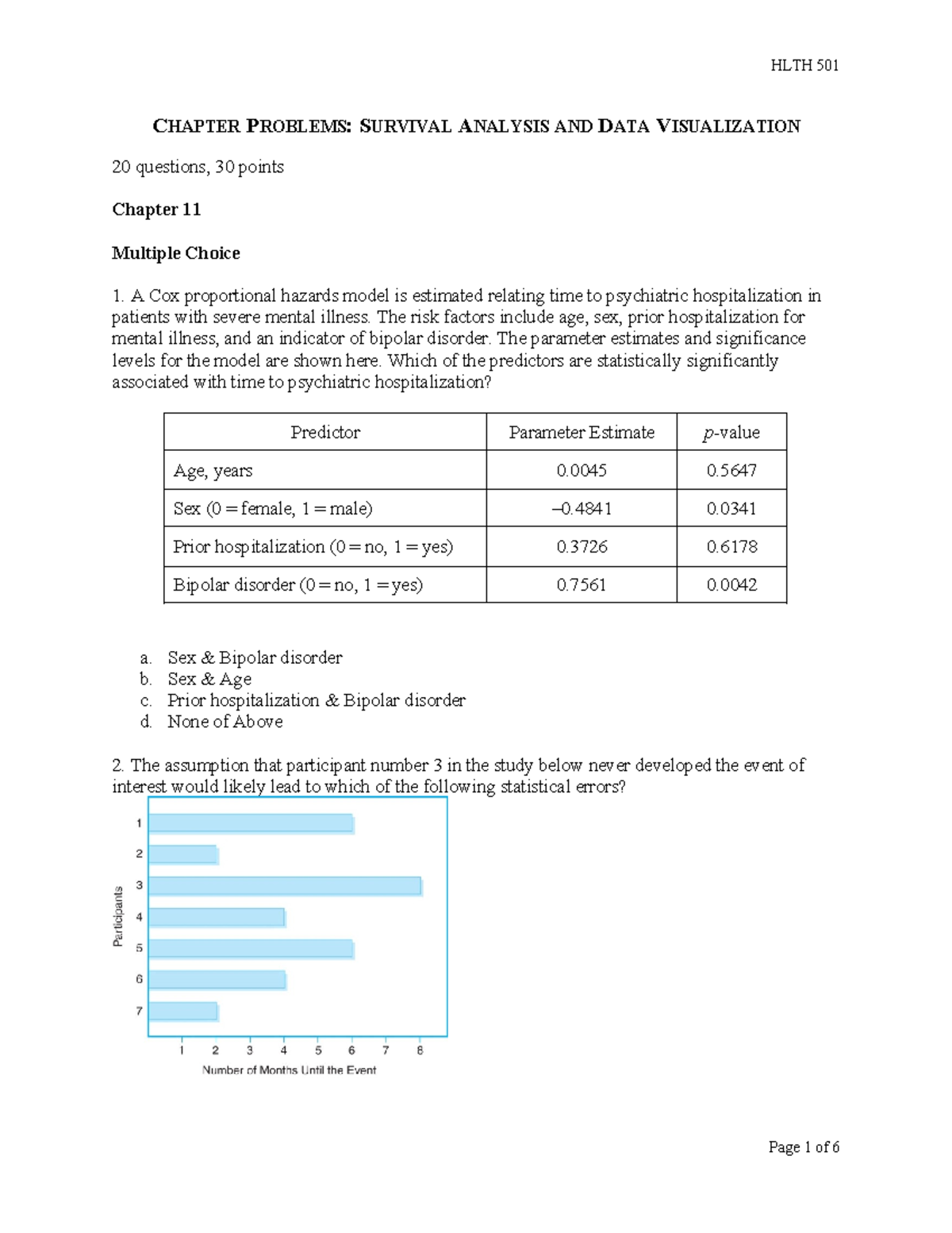 Chapter Problems Survival Analysis and Data Visualizationn - CHAPTER ...