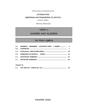 Ib mathai sl notes - ib M A T H A I SL S T U D Y G U I D E Mathematics ...