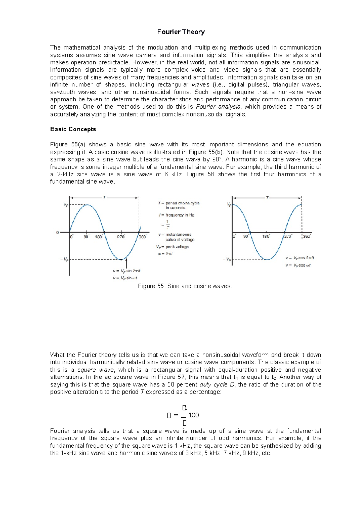 Fourier Theory - Fourier Theory The mathematical analysis of the ...