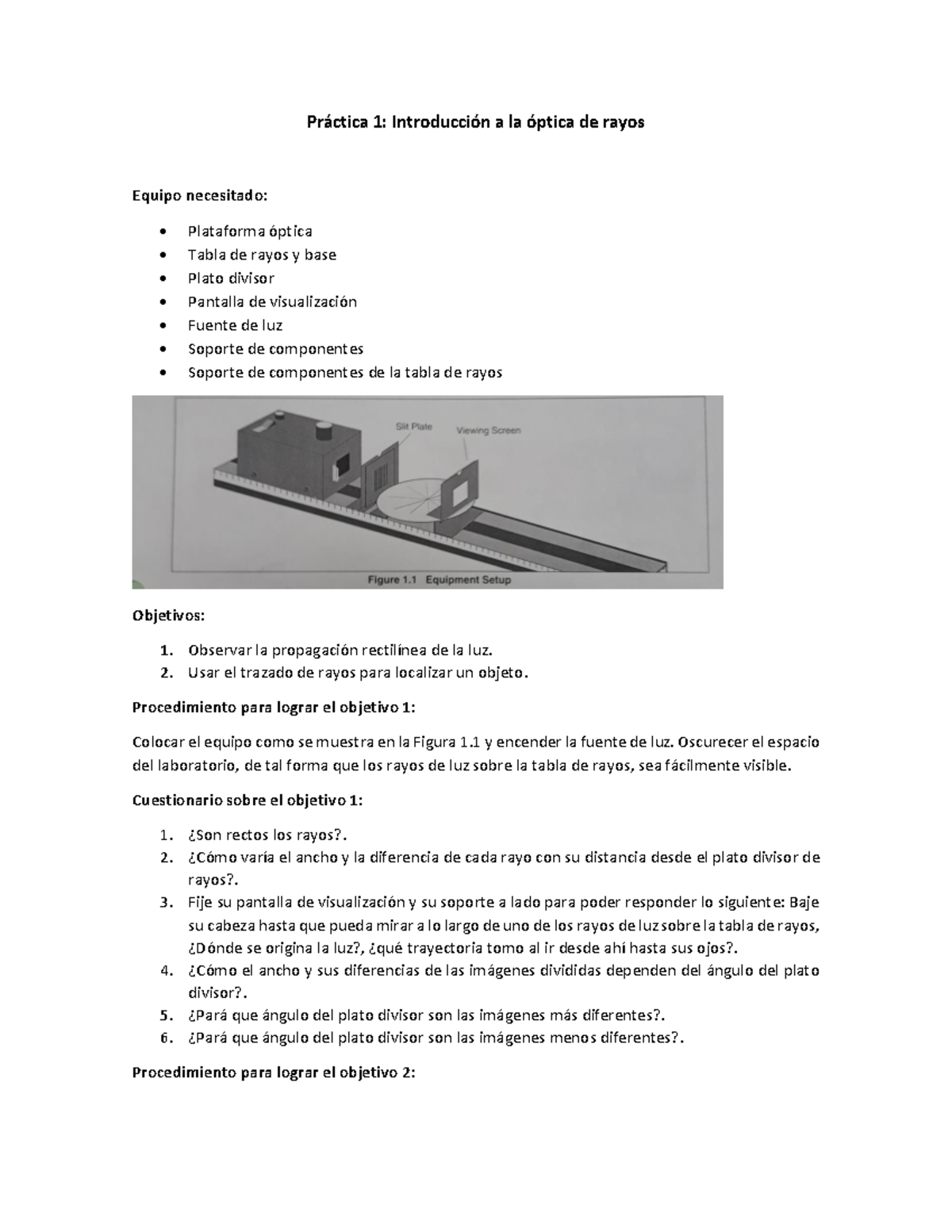 Práctica 6 Propagación rectilinea de la luz - Práctica 1: Introducción ... Práctica 6 Propagación rectilinea de la luz - Práctica 1: Introducción ...