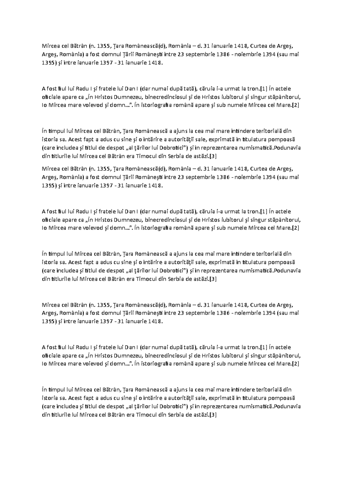 Rappaela - Lecture notes 1-9 - Argeș, România) a fost domnul Țării ...