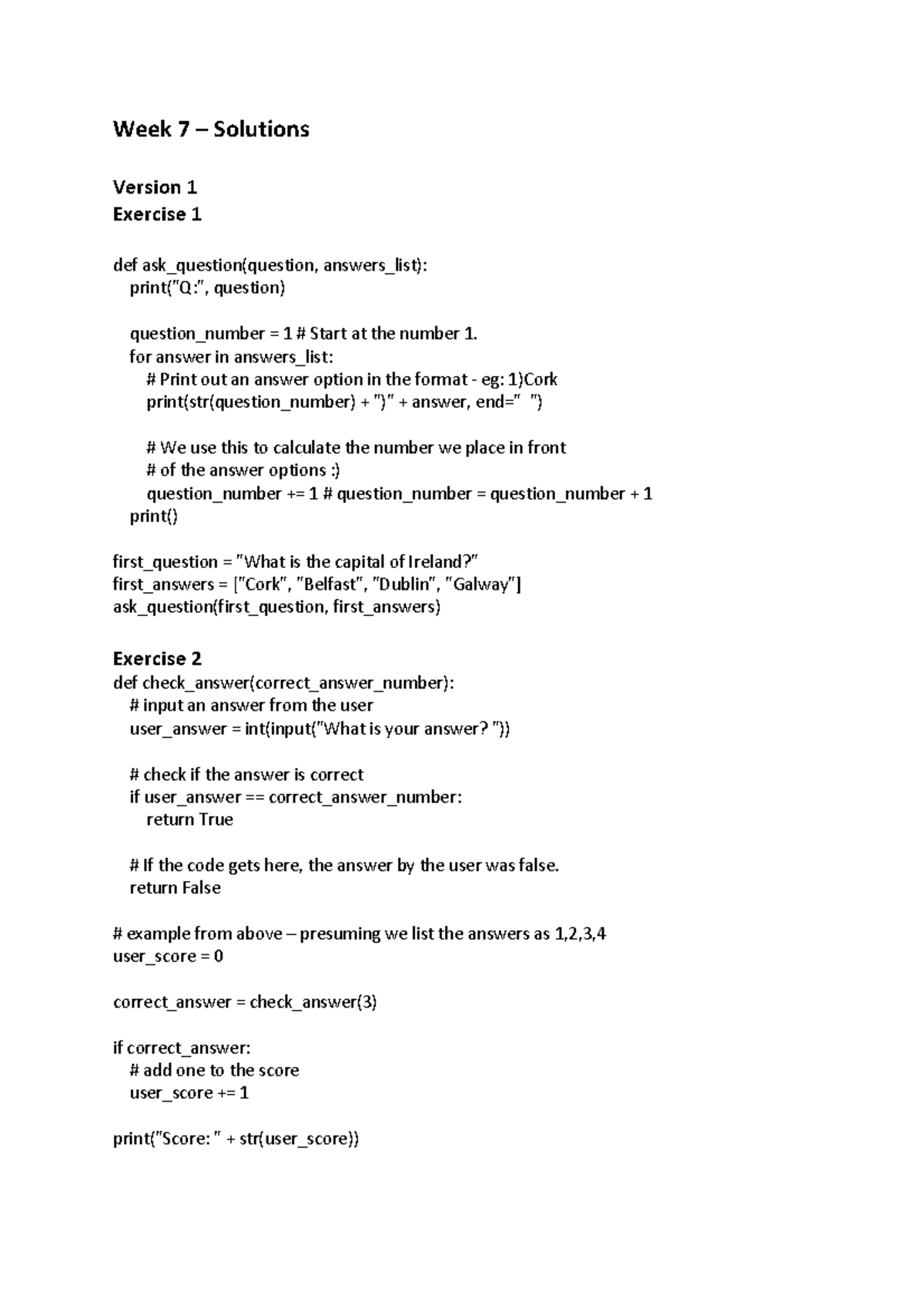Media Computation Workshop Week 7 Solutions 2021 - Week 7 – Solutions ...
