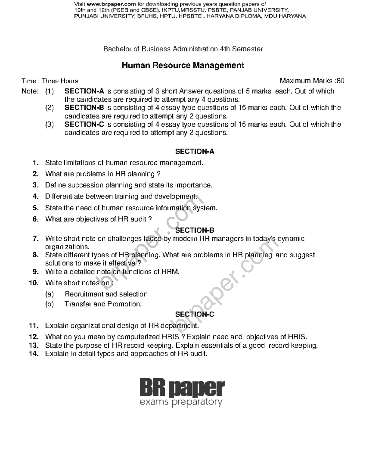 HRM(4th)May2018 - Bba HRM - Bachelor of Business Administration 4th ...
