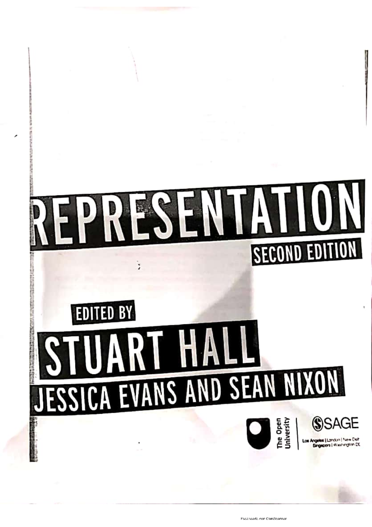 Representation Stuart Hall - Lingue e letterature moderne - Studocu