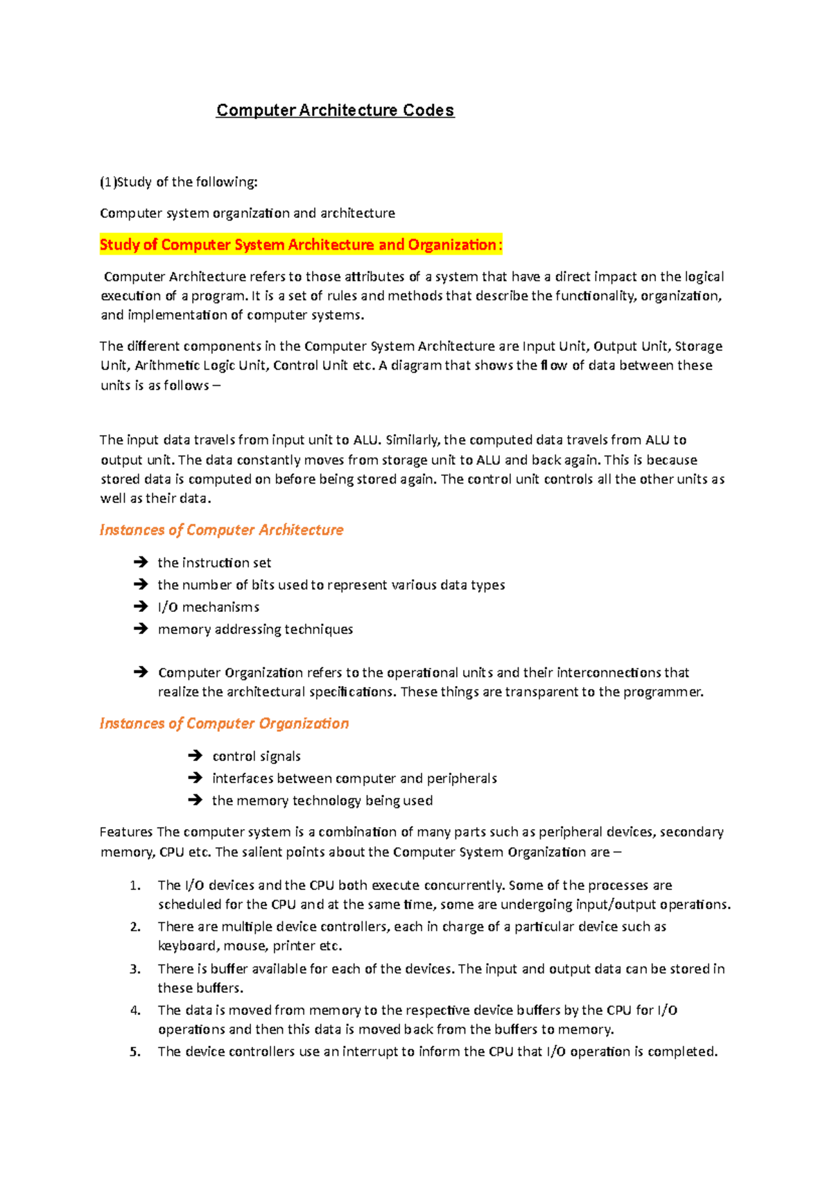 Computer Architecture Program Codes Computer Architecture Codes 1 1753