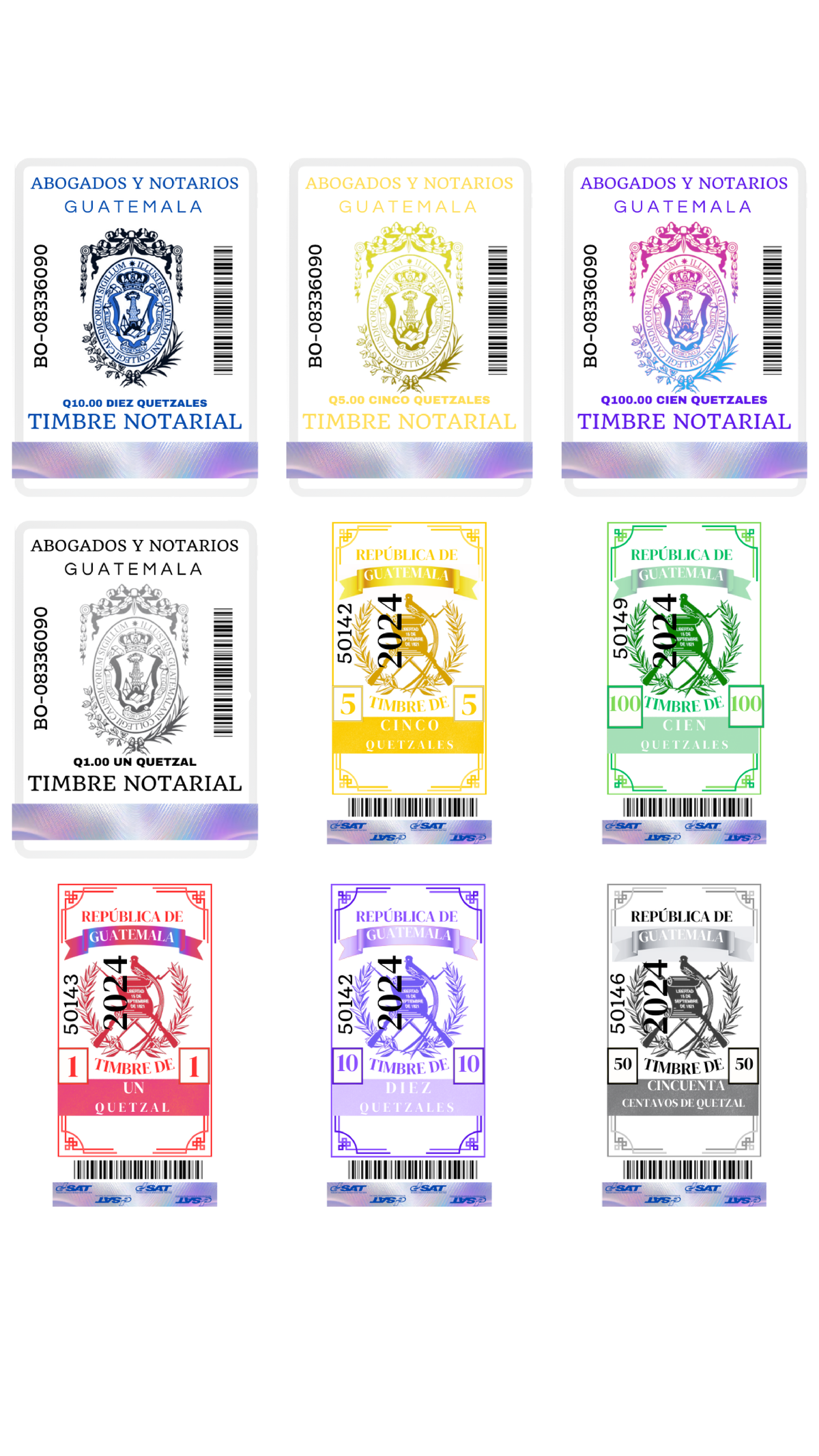 Timbres notariales y fiscales 2024 de uso academico - ABOGADOS Y ...