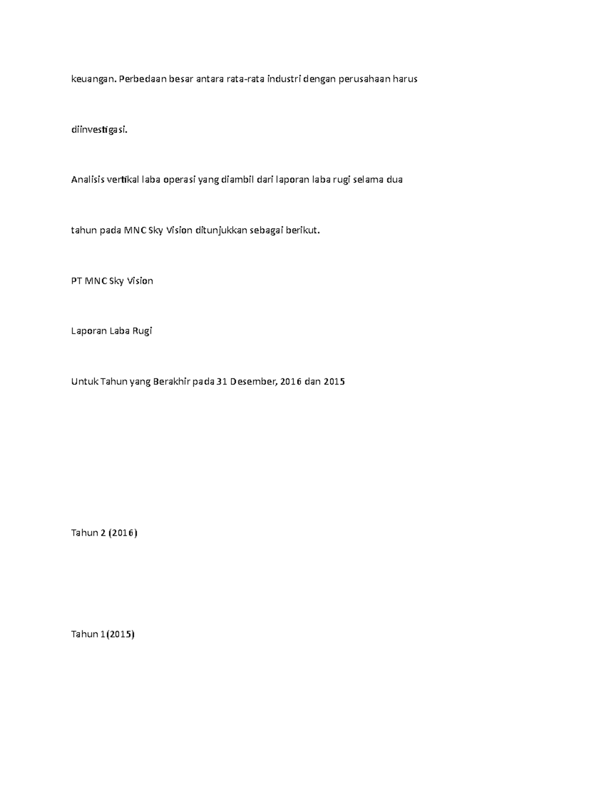 Keuangan. Perbe - keuangan. Perbedaan besar antara rata-rata industri ...