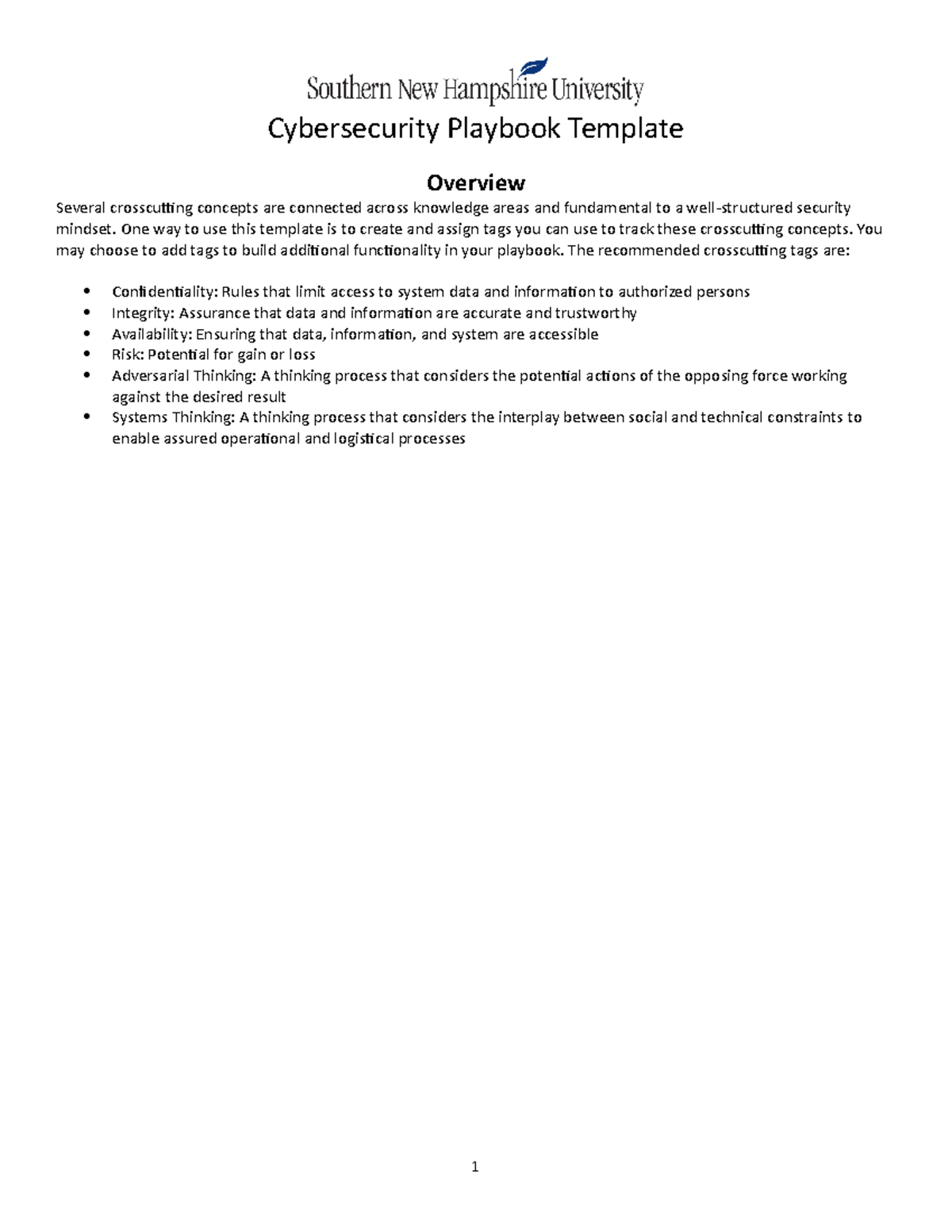 Cybersecurity Doc Playbook Template - Cybersecurity Playbook Template ...