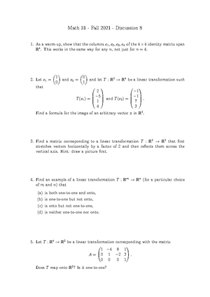 Math31W1D1 - n/a - Math 31 - Fall 2021 - Week 1 Discussion Think about ...
