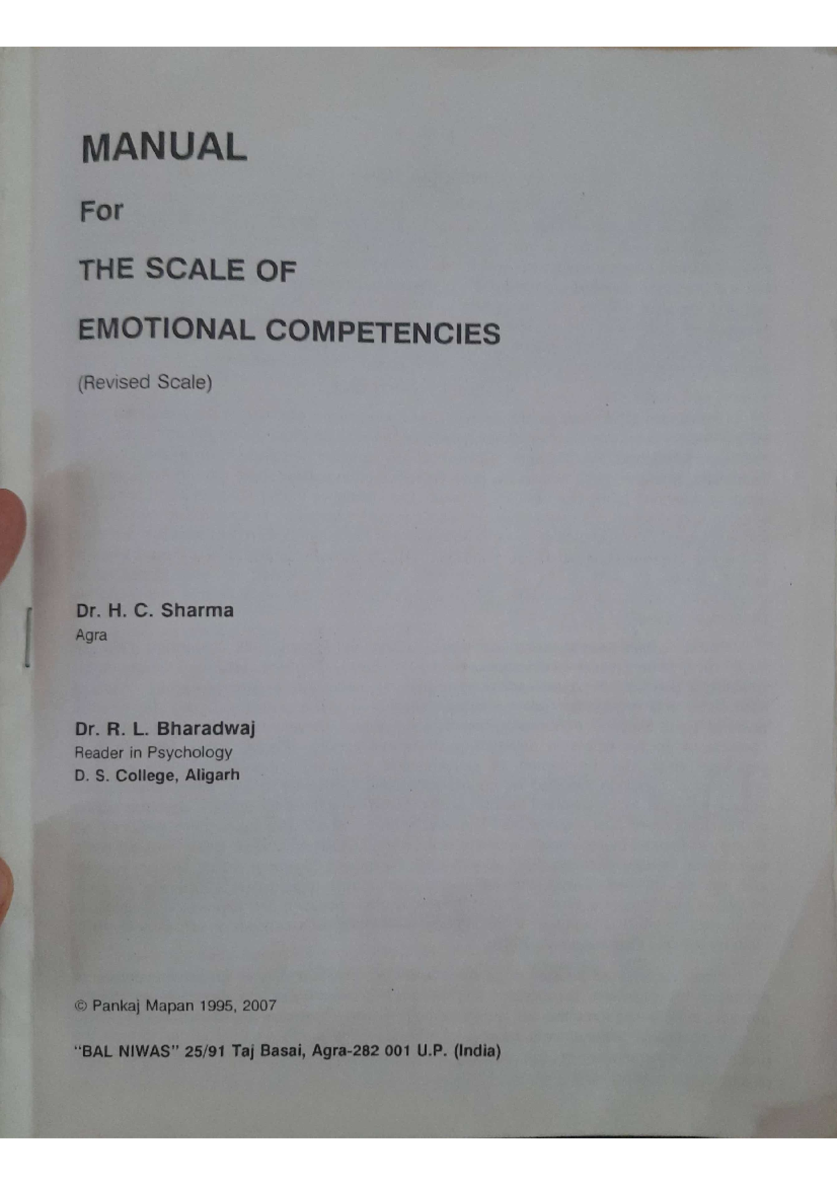 EC Scale Manual - Summary Bachelor of Arts - BA 501 - Studocu