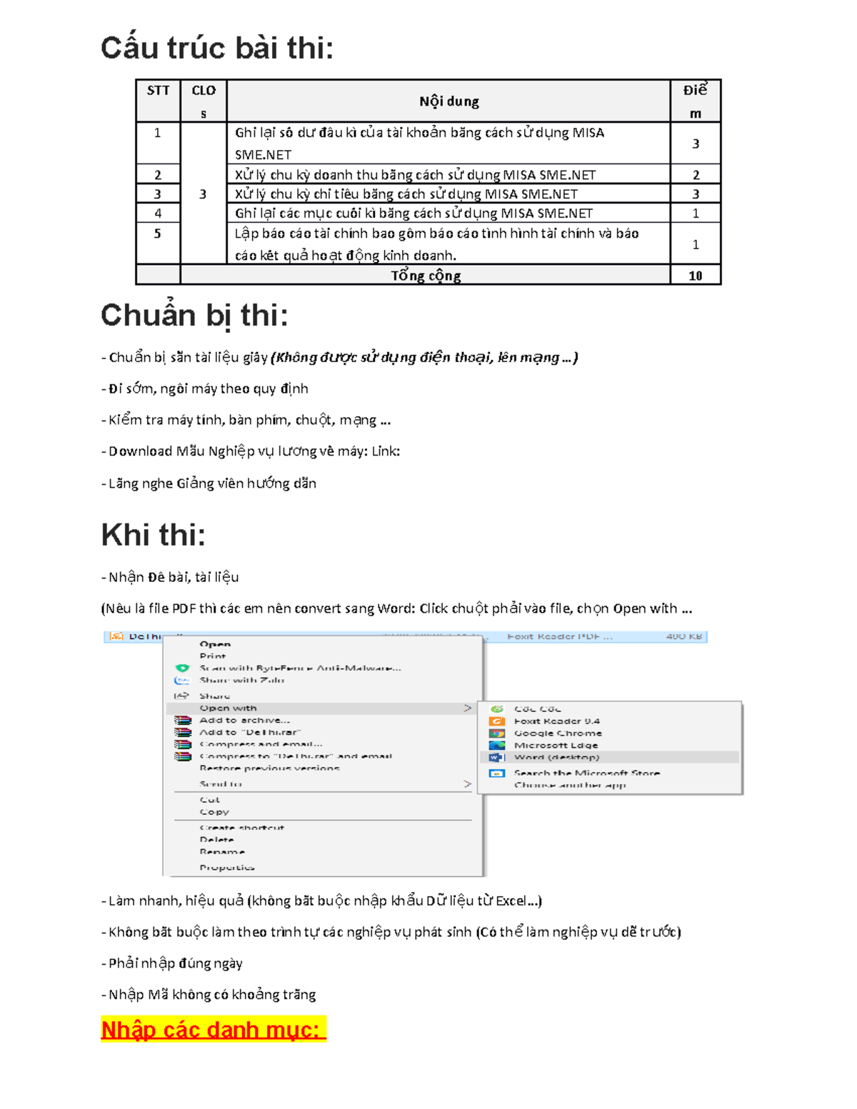 1. Giai E-Learning - .... - Cấu trúc bài thi: STT CLO s N ội dung Điể m ...