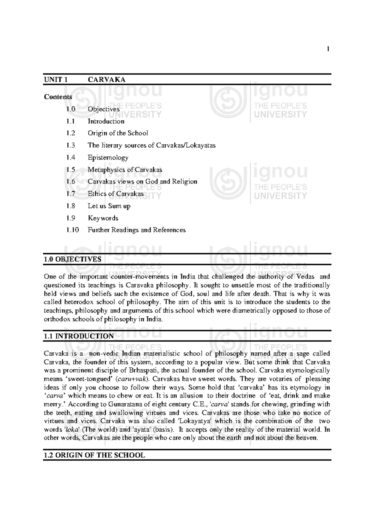 Charvaka Philo - Rise of Heterodox Sects in Ancient India - UNIT 1 ...