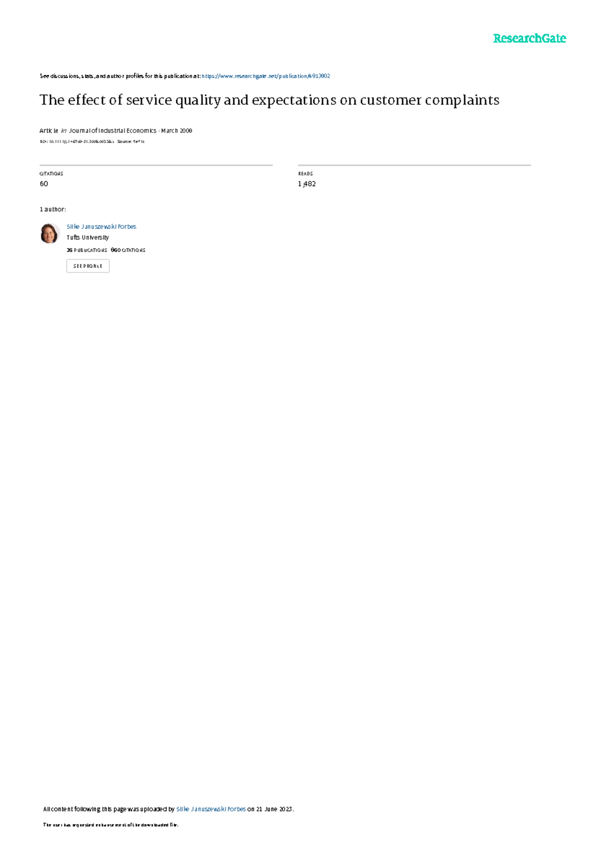 SSRN-id1119641 - FOR REFERENCES - See discussions, stats, and author ...