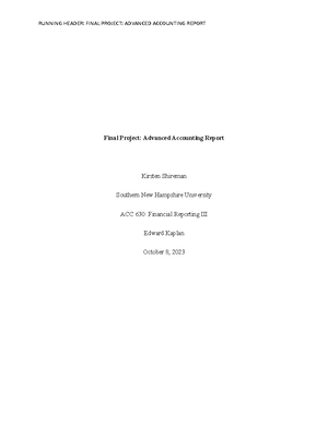 Final Exam Courtney Rogers - MKT-270 Professional Selling: Final Exam Chandler Knight Southern ...