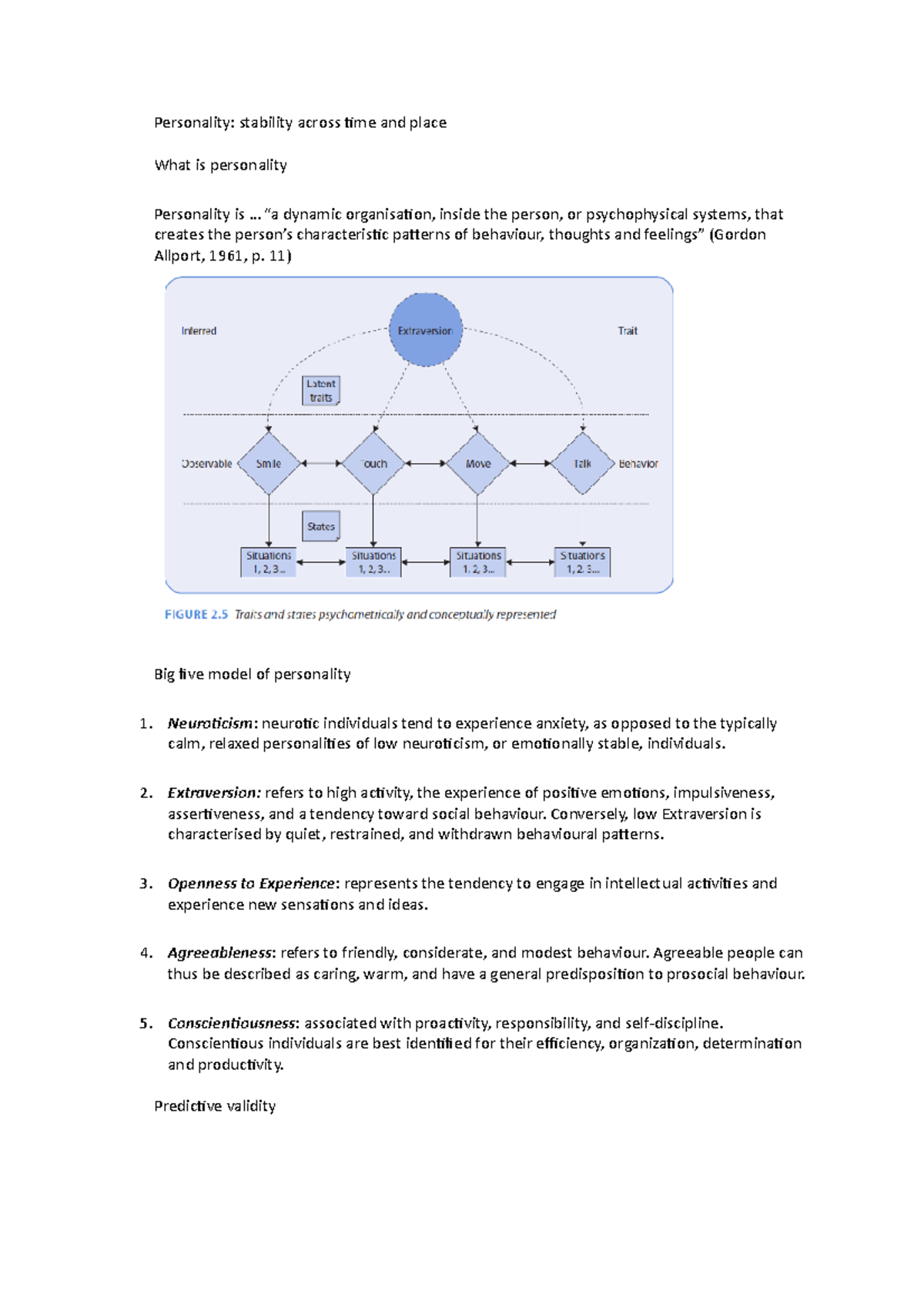 Personality - Module- developing self and society. Showcasing the ...