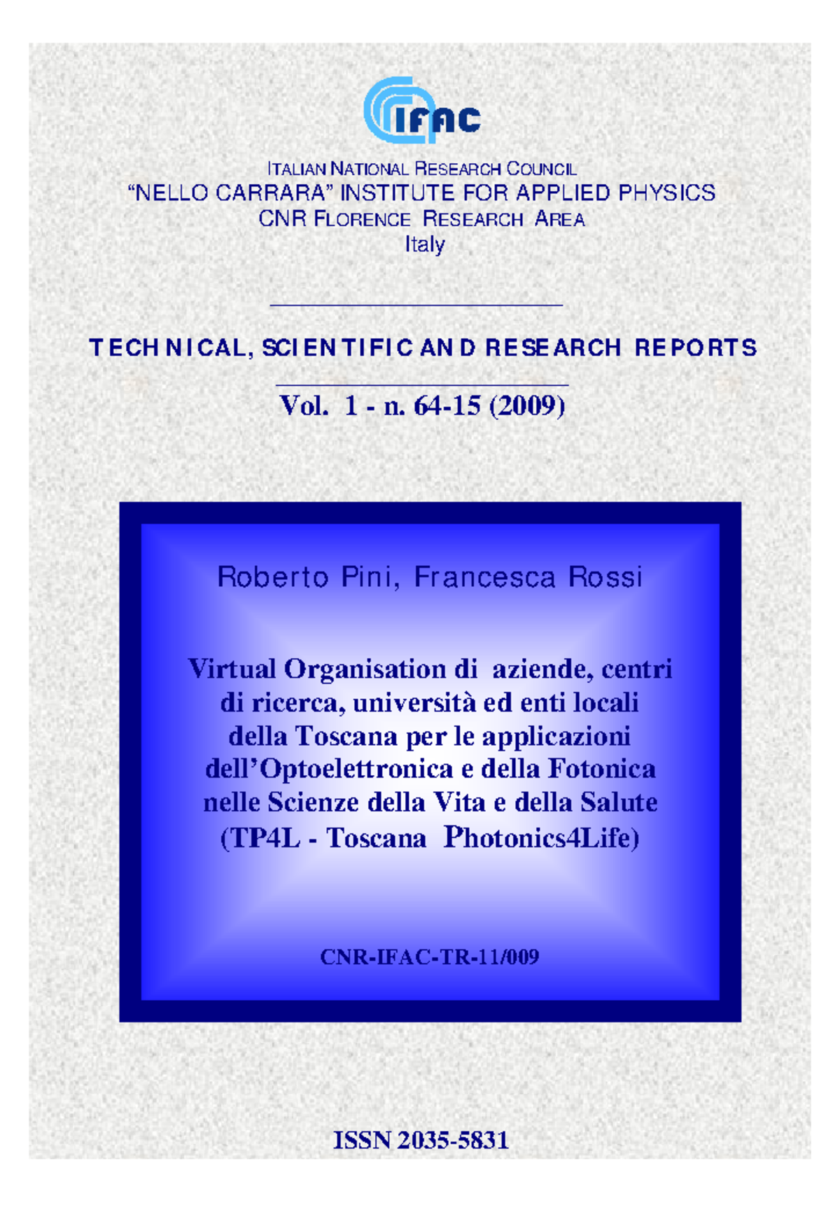 37830547 - Cours - ITALIAN NATIONAL RESEARCH COUNCIL “NELLO CARRARA ...