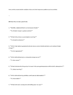 Environmental Literacy-Revision notes - ENVIRONMENTAL LITERACY Learning ...