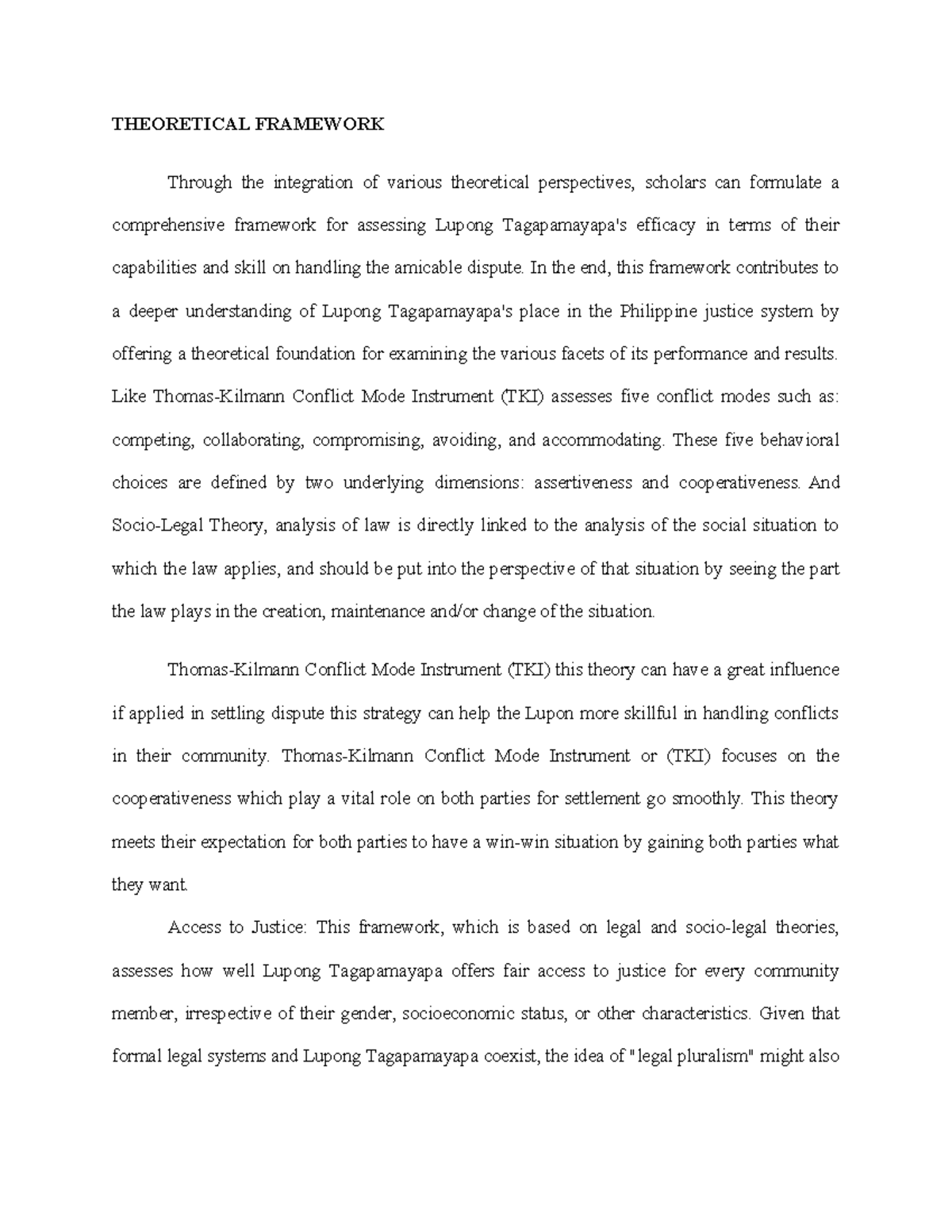 sample format of study - THEORETICAL FRAMEWORK Through the integration ...