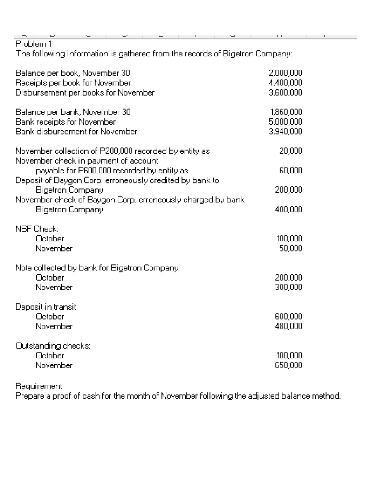 Accounting - Proof of Cash - Accountancy - Studocu