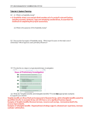 Tutorial 1 - MIS T1 - FPIT1053 MANAGEMENT INFORMATION SYSTEM Tutorial 1 ...