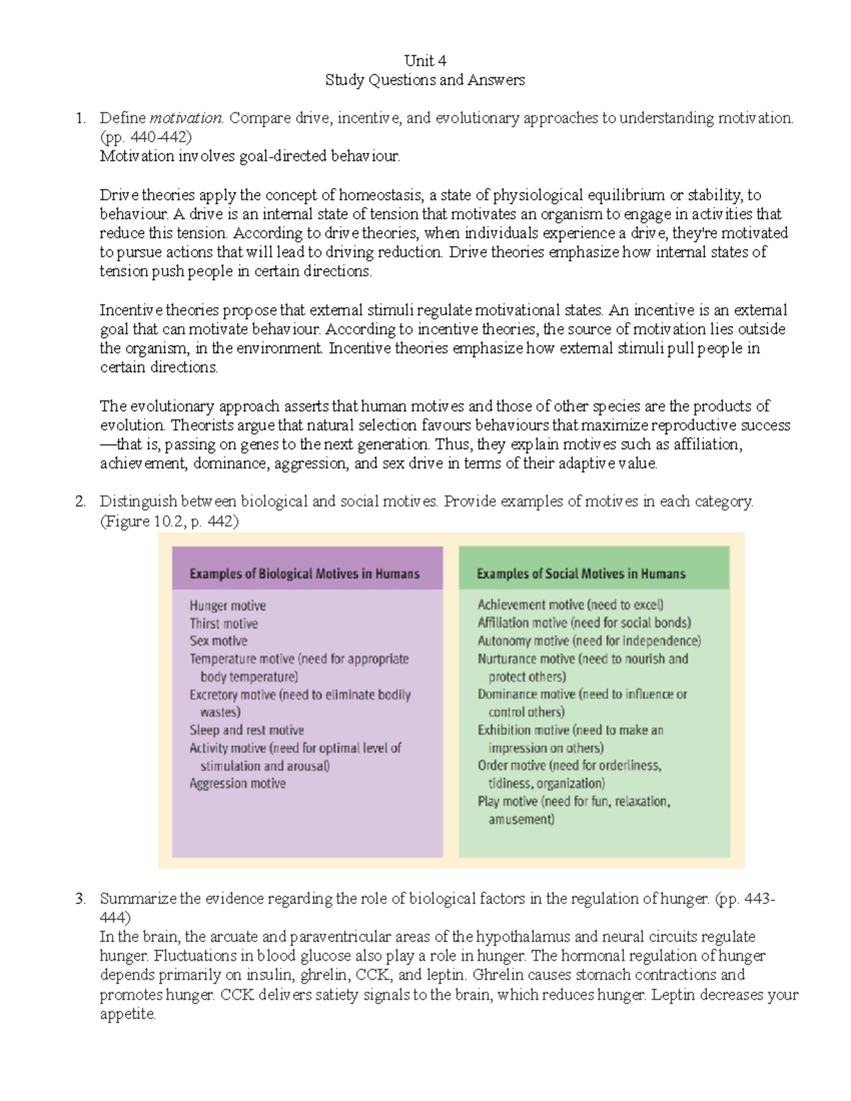 Unit 4 Study Questions and Answers - Unit 4 Study Questions and Answers ...