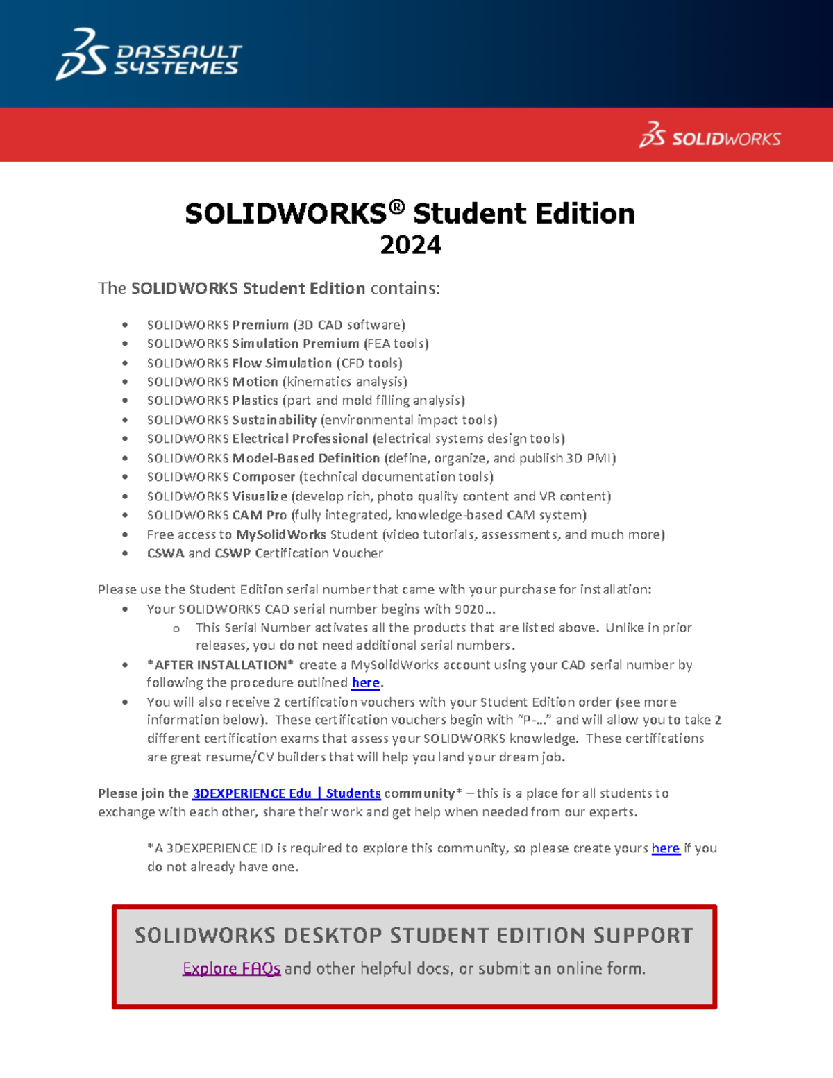 Solidworks Education Student Edition Instructions 2024 v1 - SOLIDWORKS ...