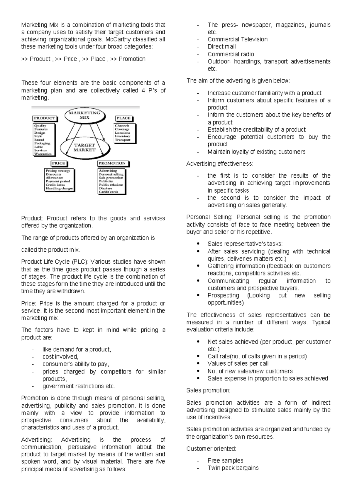 Entrep-MARKETING - Marketing Mix is a combination of marketing tools ...