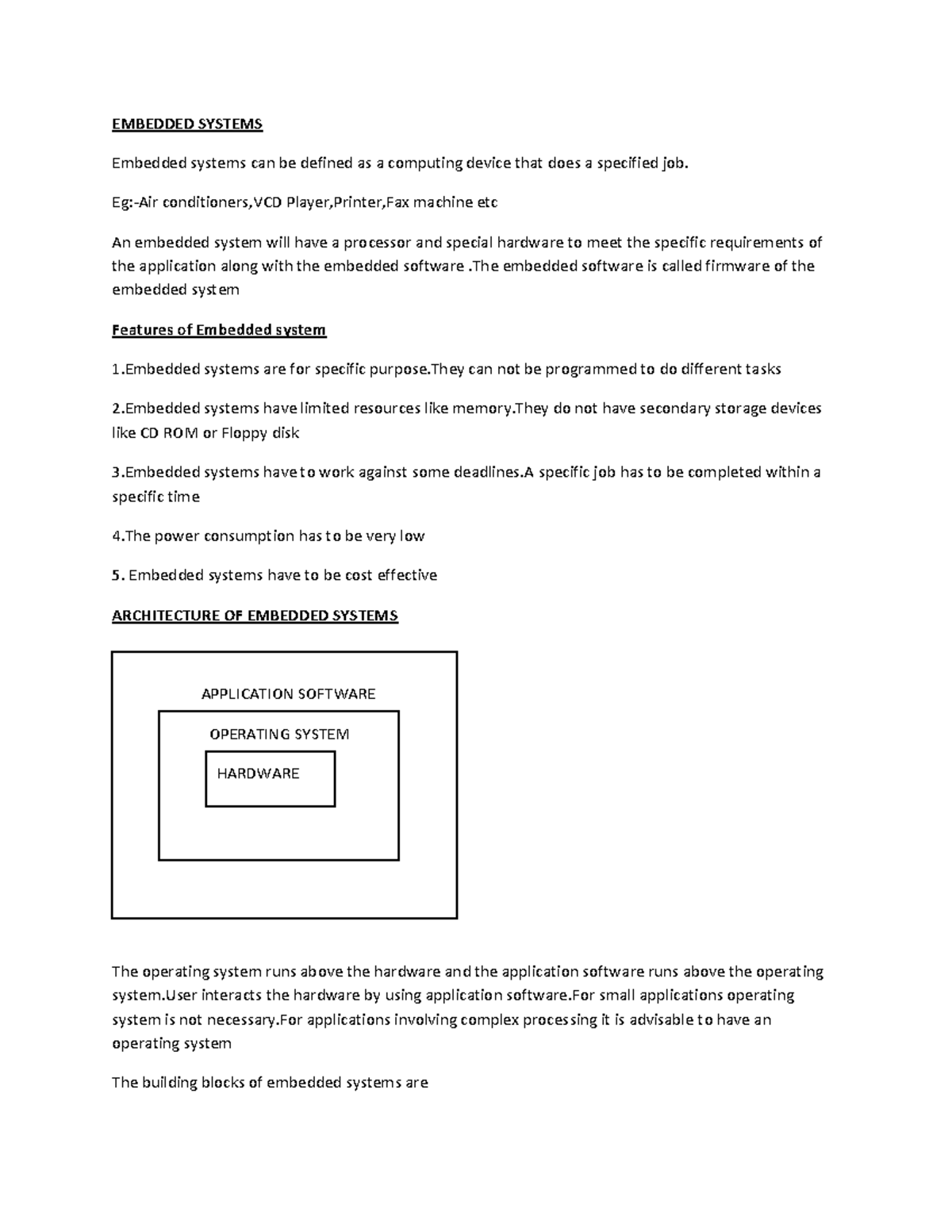 Embedded Systems notes-converted - EMBEDDED SYSTEMS Embedded systems ...