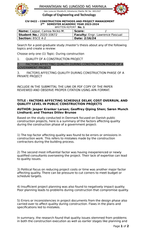 Bid Package Consulting Services - Construction Cost Engineering ...