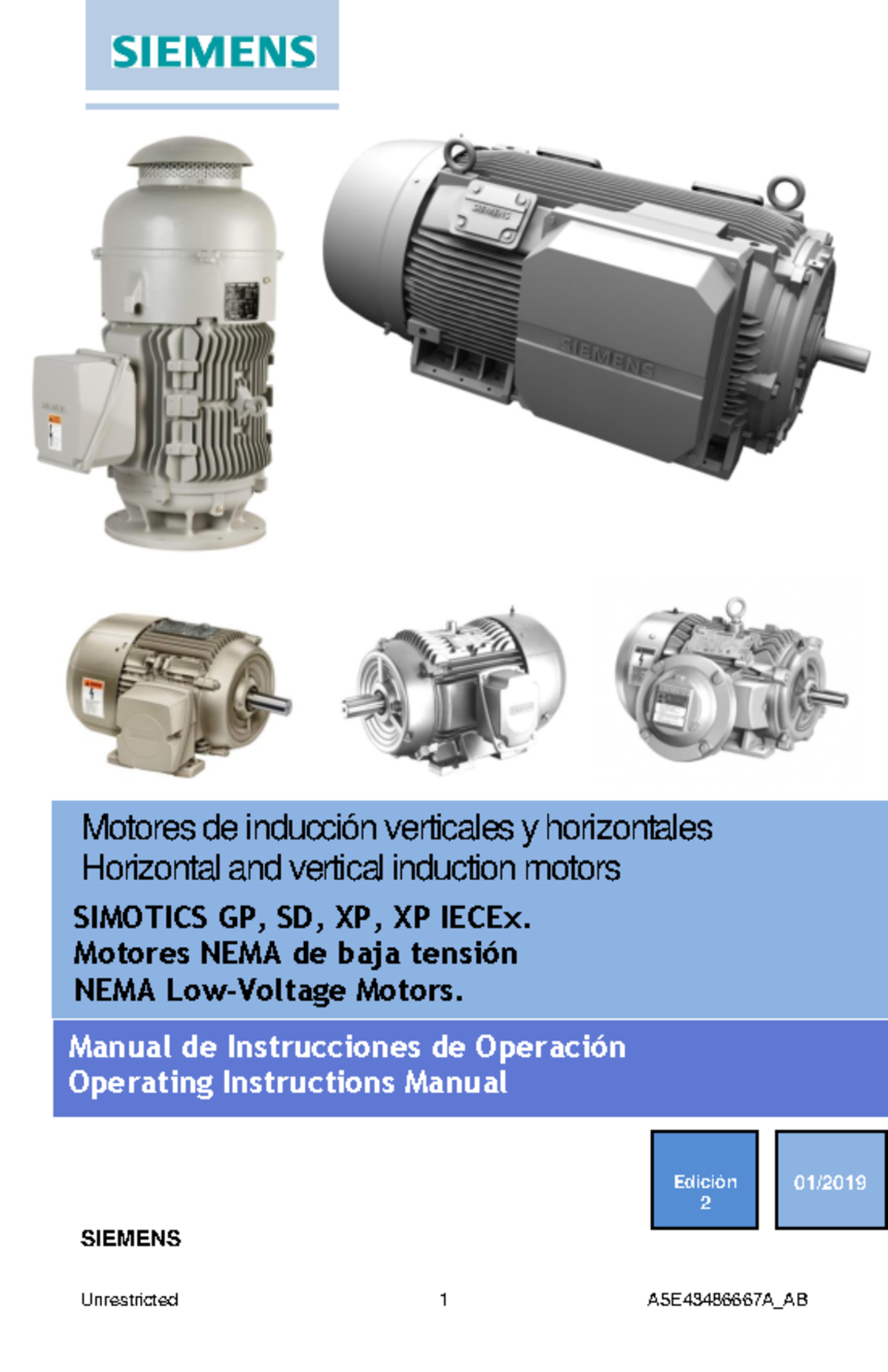 Motores siemens de bombas simotics gp sd - Motores de inducción ...