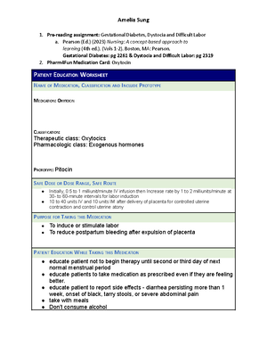 Amelia Sung - Vsim documentation - Maternity Case 3: Amelia Sung ...