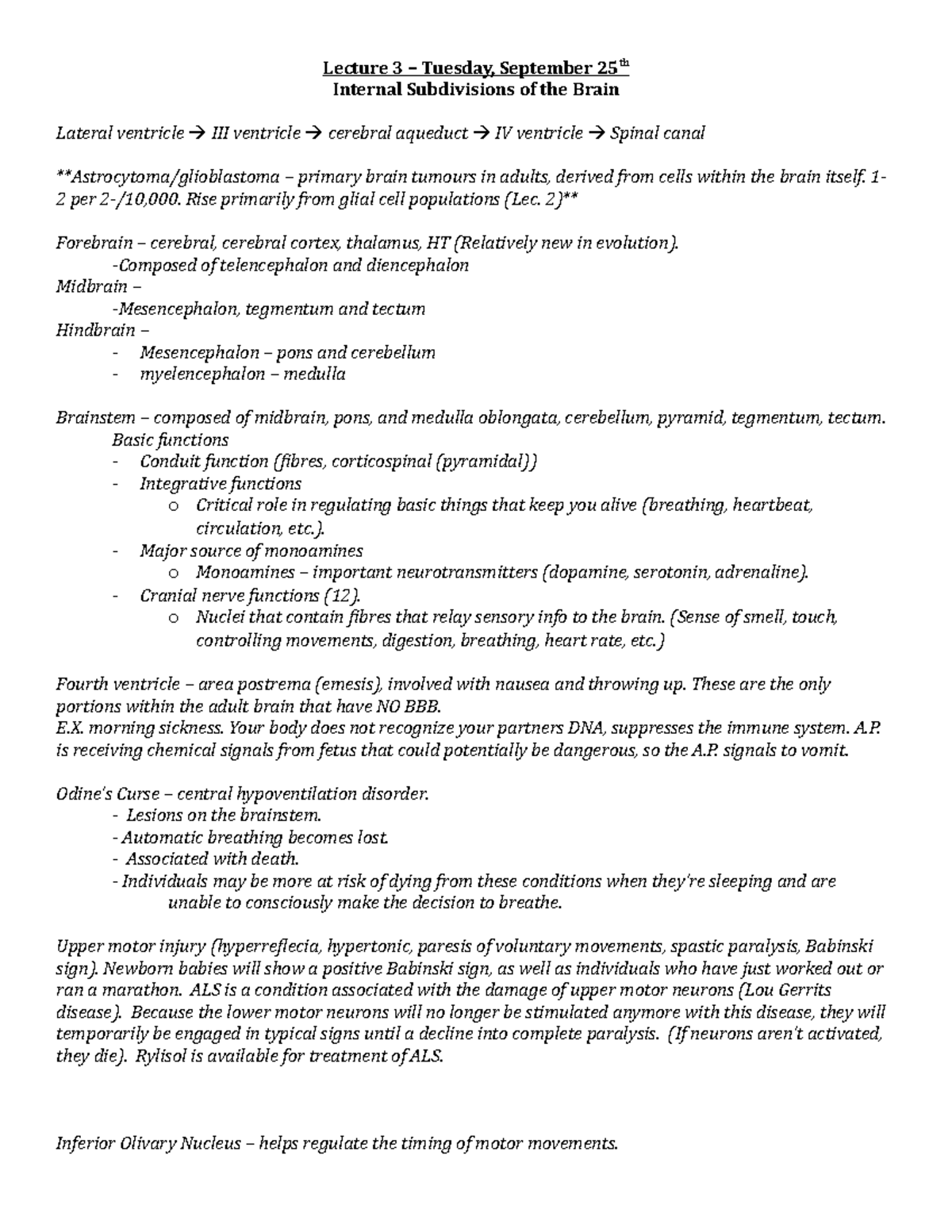 LEC. 3 Quick Notes - Professor Neil Fournier - Lecture 3 – Tuesday ...