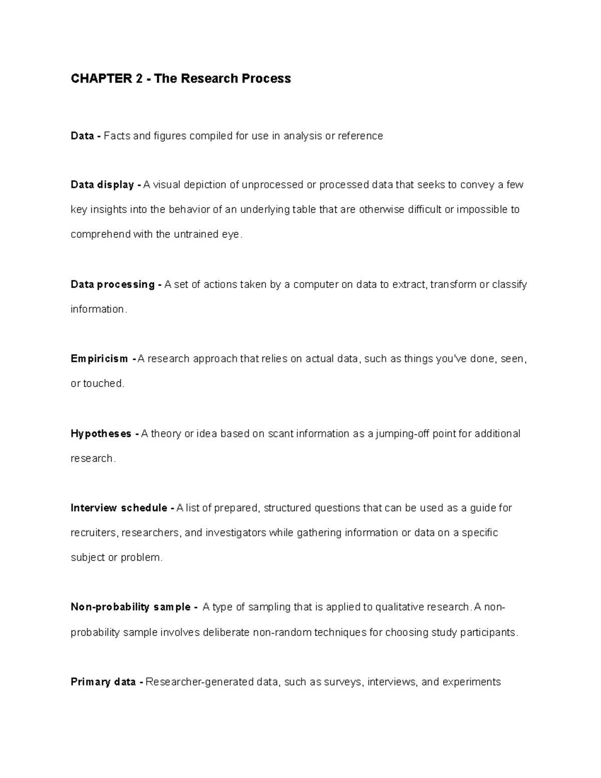 Research and Tech CH2 - Lecture Notes Textbook - CHAPTER 2 - The ...
