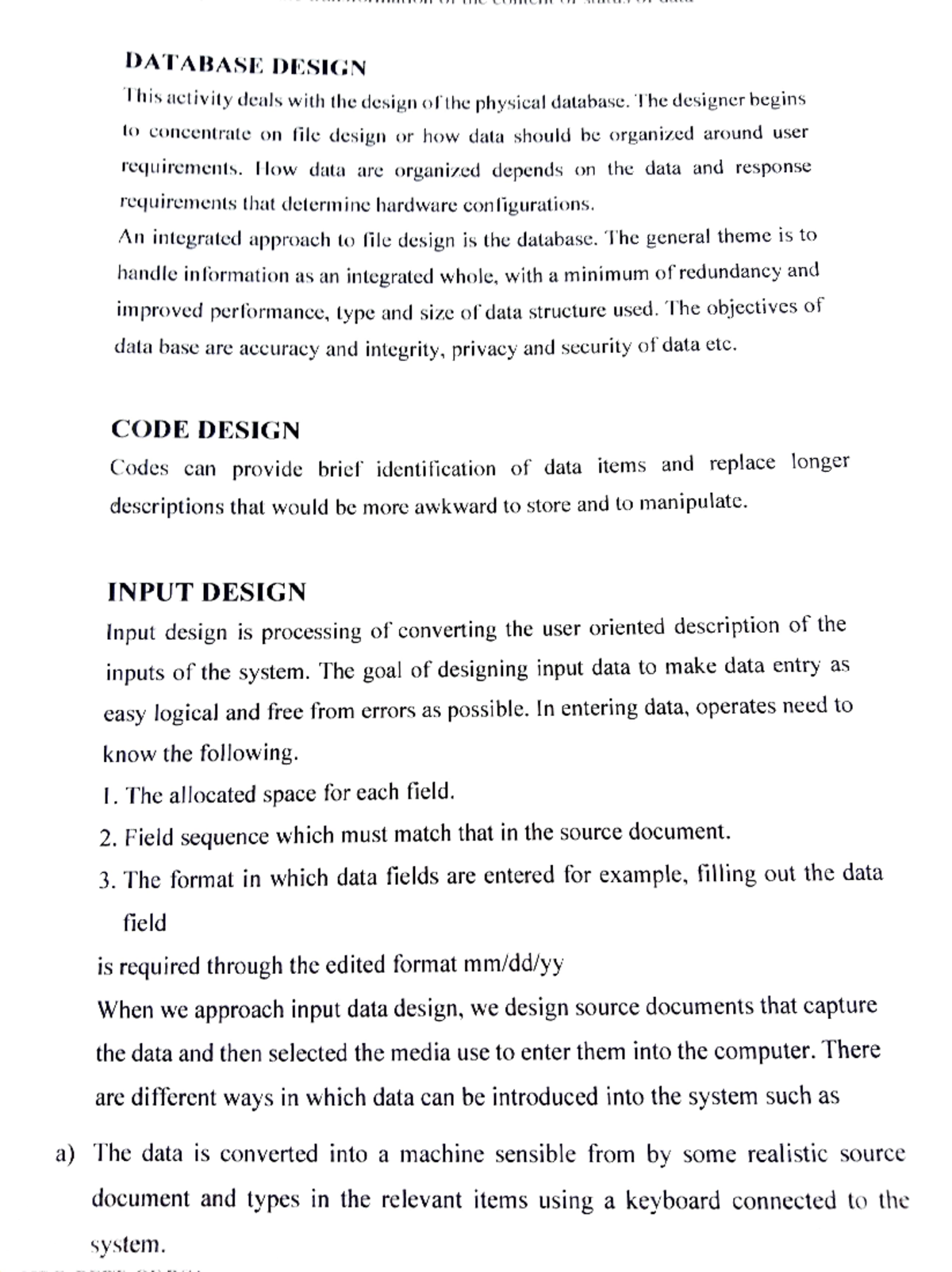 Adobe Scan Feb 23, 2023 - It is the project synopsis - DATABASE DESIGN This activity dealswith ...