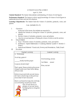 Q2 LE- English 4 WEEK 6 - IMPLEMENTATION OF THE MATATAG K TO 10 CURRICULUM 4 Lesson Exemplar for ...