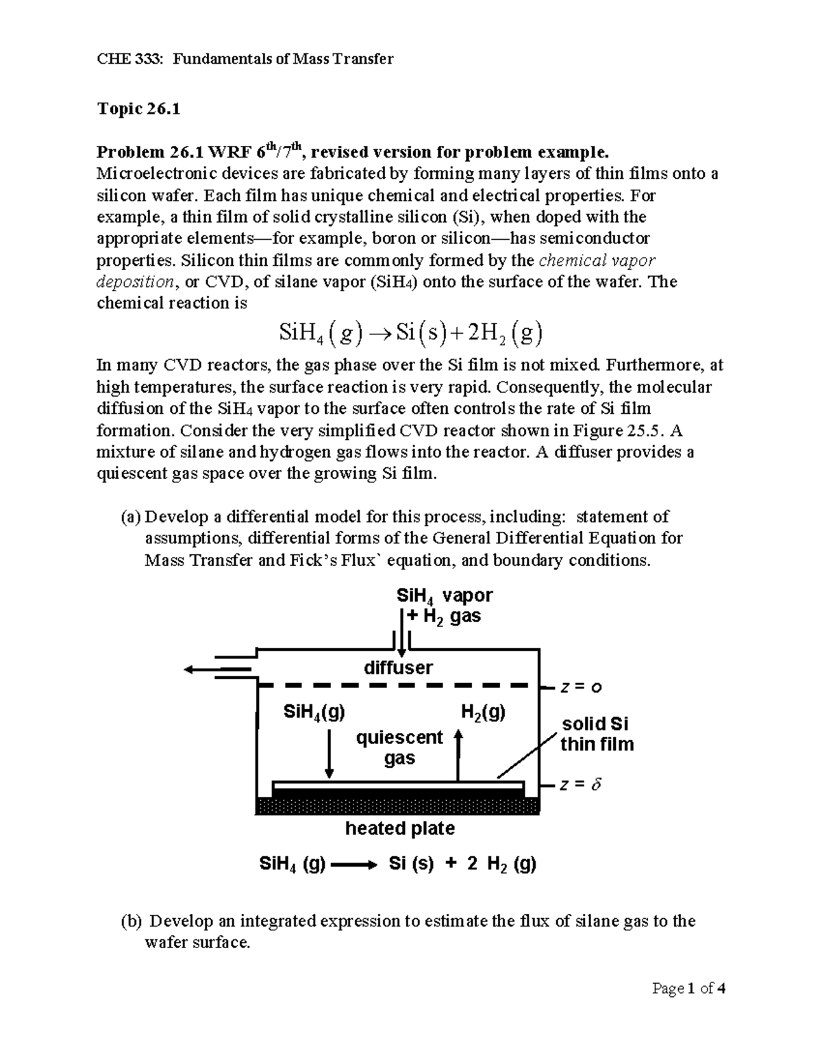 CHE 333 Topic 26.1 Problem Example - Topic 26. Problem 26 WRF 6th/7th ...