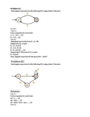 Arden’s Theorem in Theory of Computation - Arden’s Theorem in Theory of ...