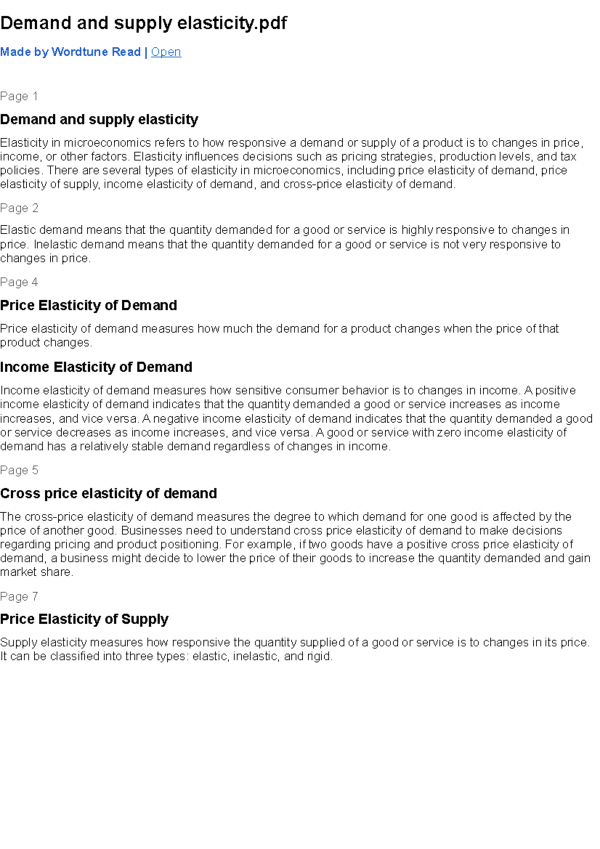Demand and supply elasticity - Elasticity influences decisions such as pricing strategies, - Studocu