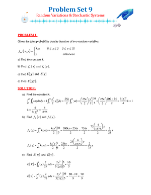 Quiz sol - Probability and Stochastic Processes Quiz Solution - Probability and Stochastic ...