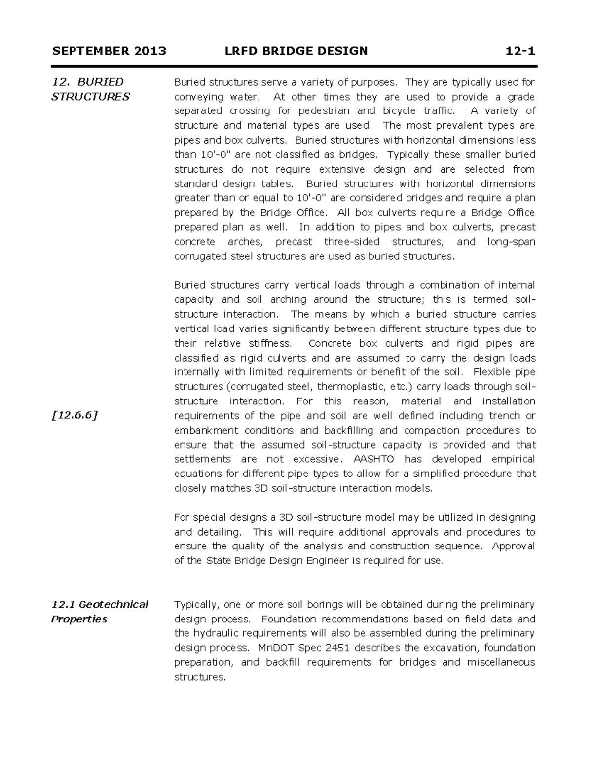 Section 12 - notes - Buried structures serve a variety of purposes ...