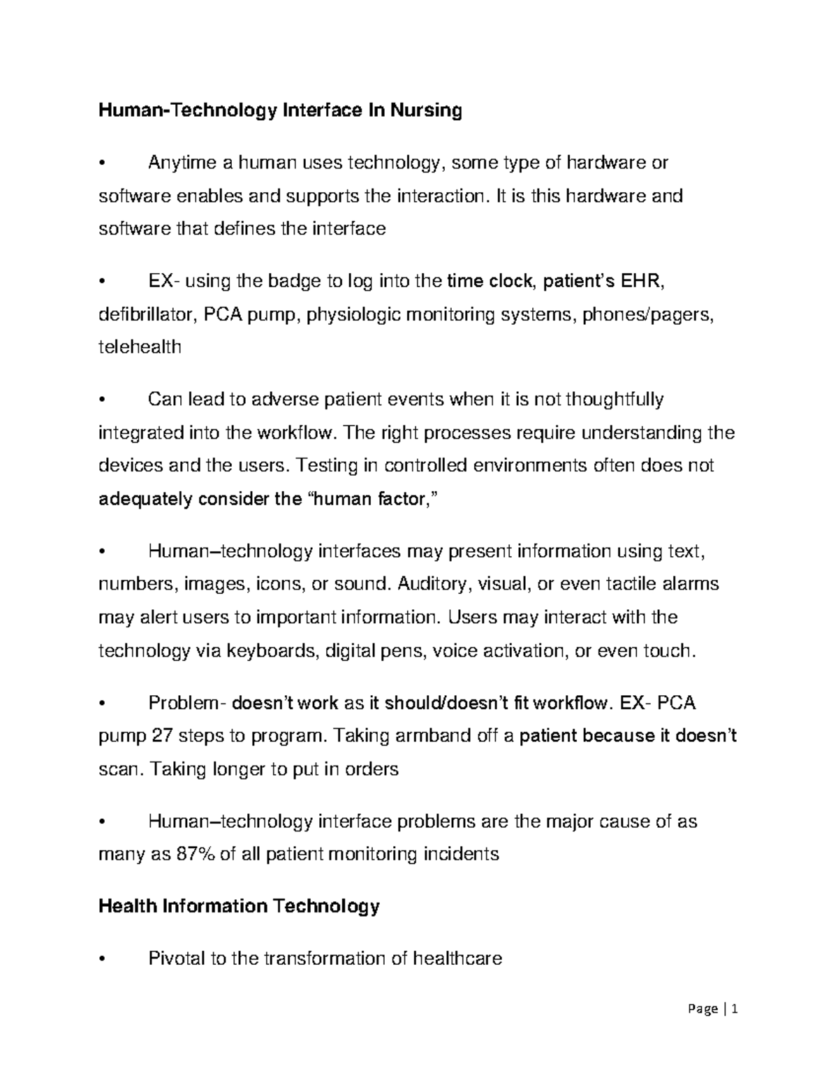 Human-Technology Interface In Nursing - Human-Technology Interface In ...