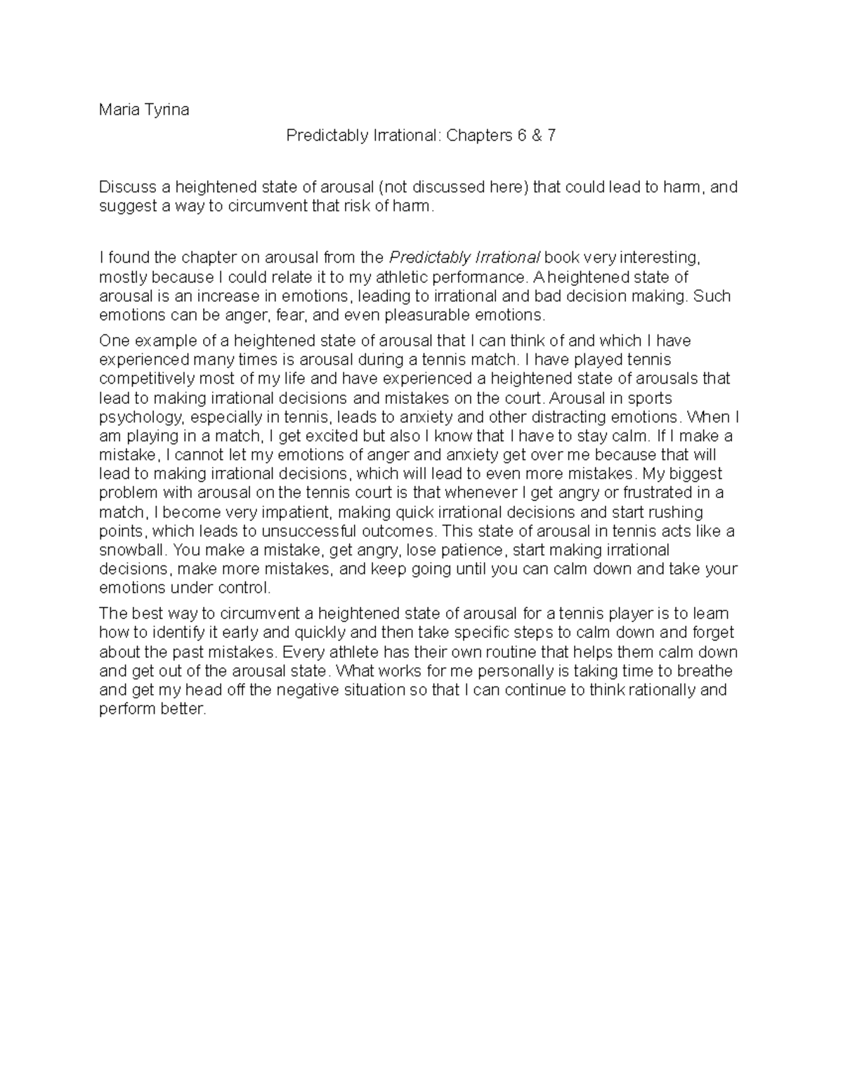 Predictably Irrational Chapter 6&7 Reflection - Maria Tyrina Predictably Irrational: Chapters 6 ...