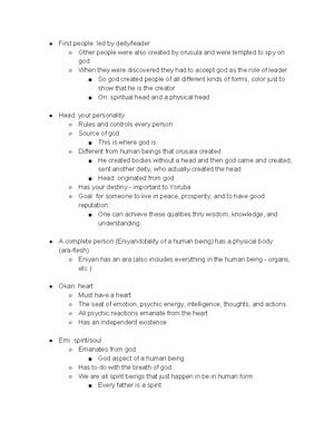 AFST 14 - Africana Studies 171 Lecture Notes - The role of religion in ...