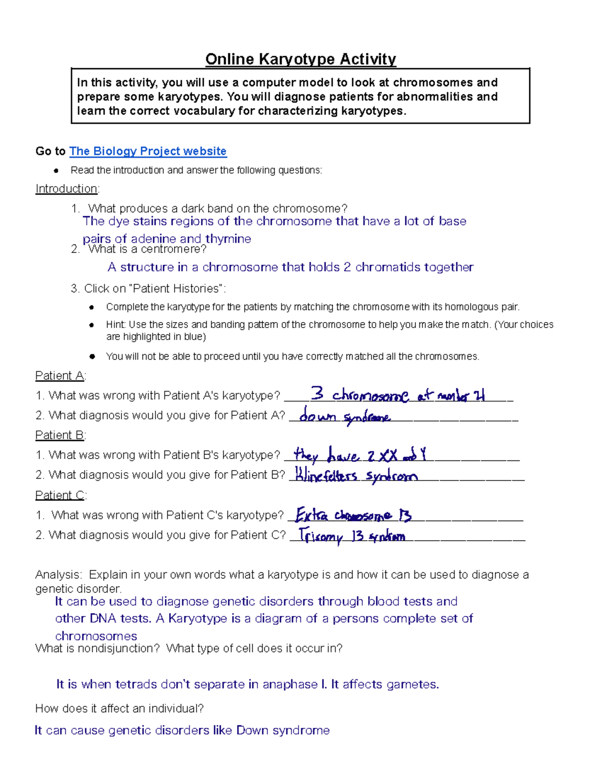 2.2.5 Online Karyotype Lab - Online Karyotype Activity In this activity ...