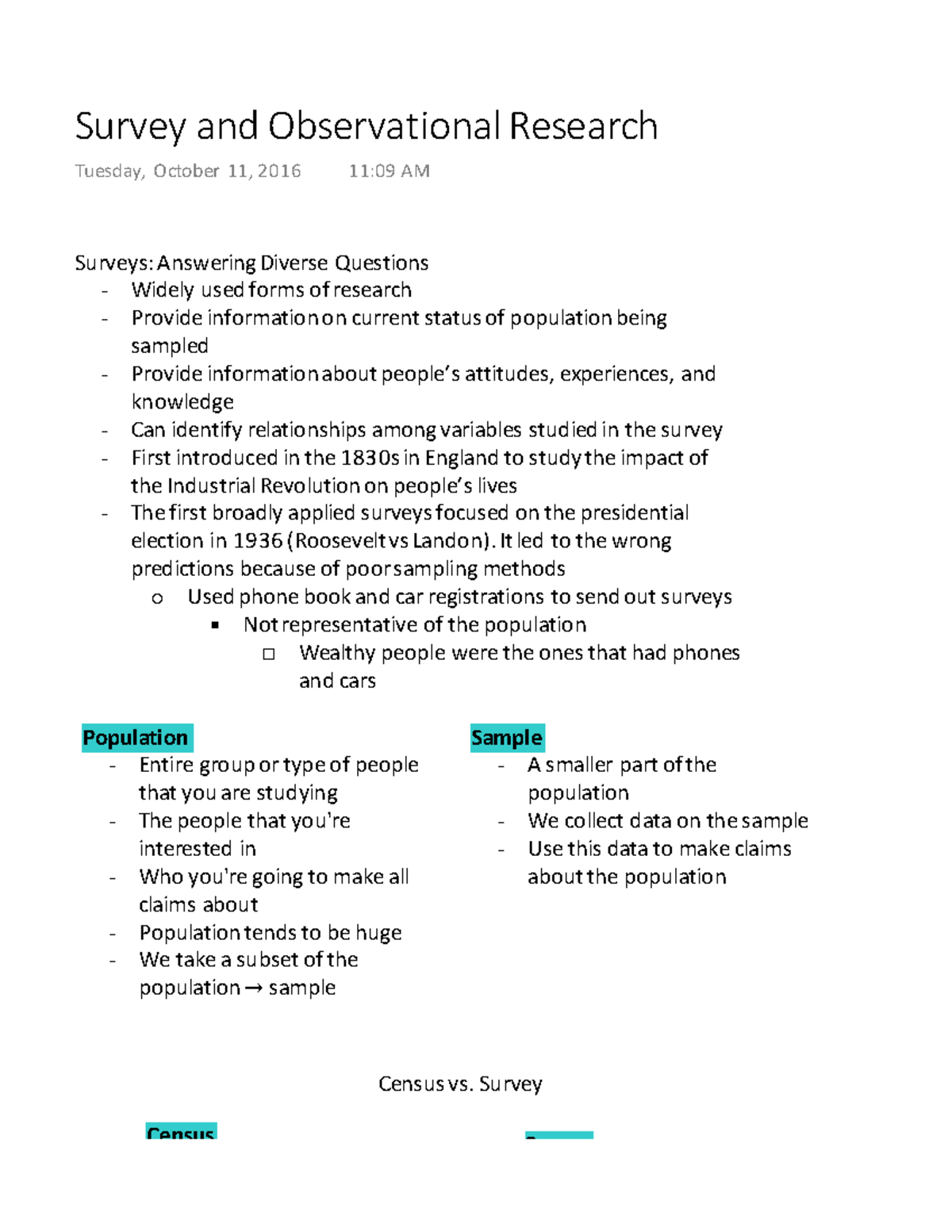 Survey and Observational Research - Survey and Observational Research ...