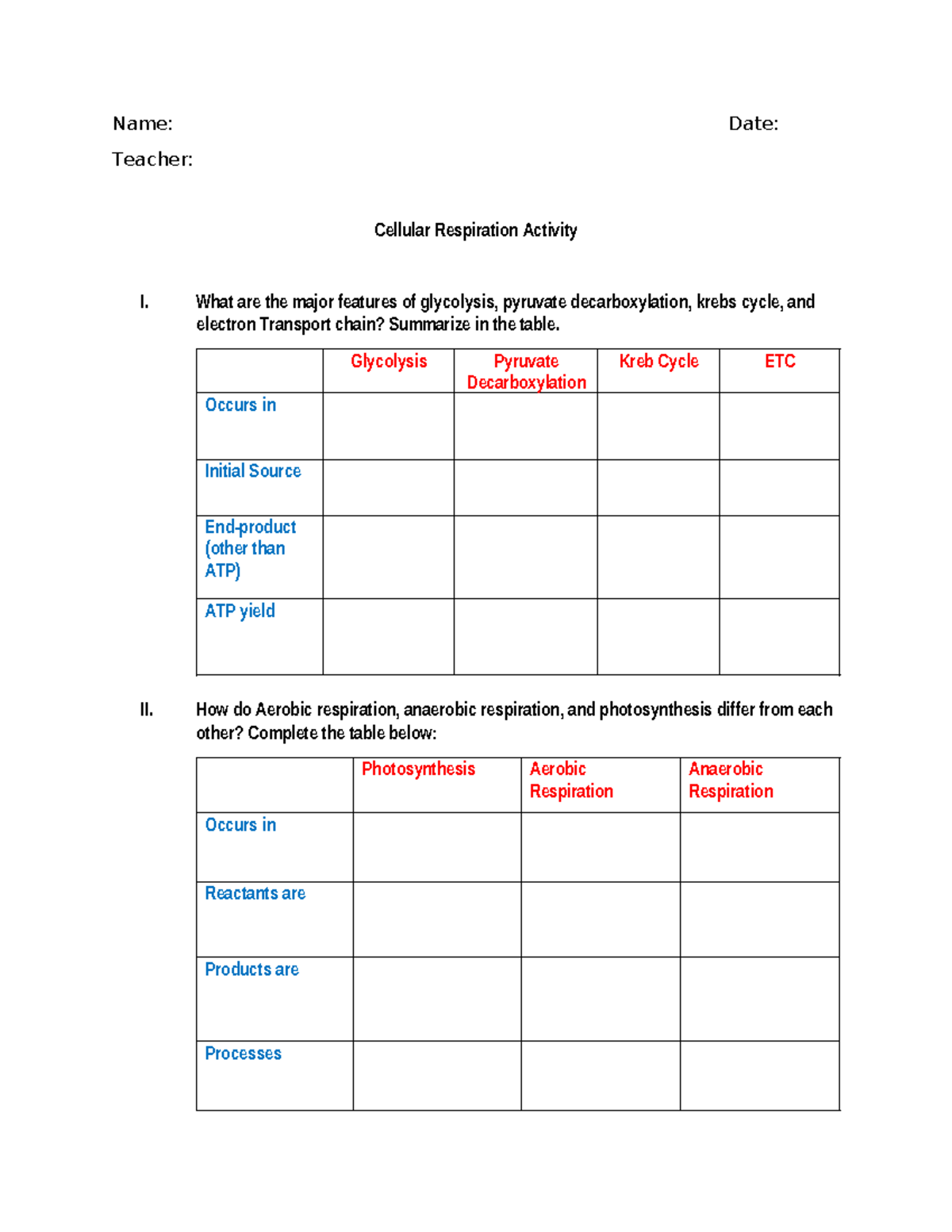 Inbound 7764842490408776679 - Name: Date: Teacher: Cellular Respiration ...