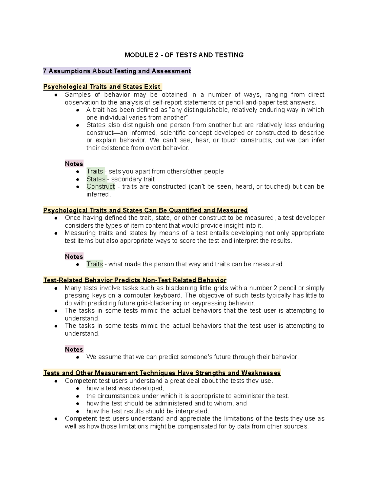 Module 2 - OF Tests AND Testing - MODULE 2 - OF TESTS AND TESTING 7 ...